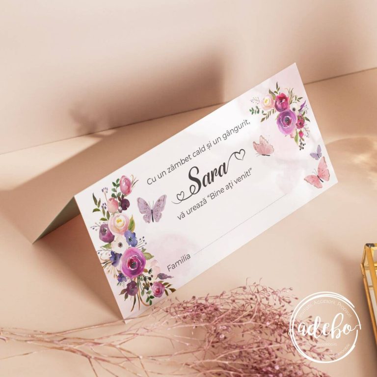 Plic bani botez - Sara, Plicuri de dar botez, Papetarie botez fetita